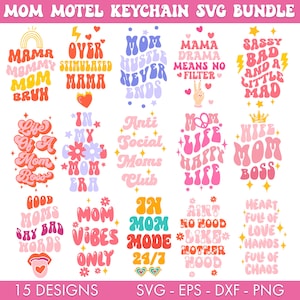Mom Motel Keychain Svg Bundle, Mama Keychain Quotes Svg, Mom SVG Bundle ...