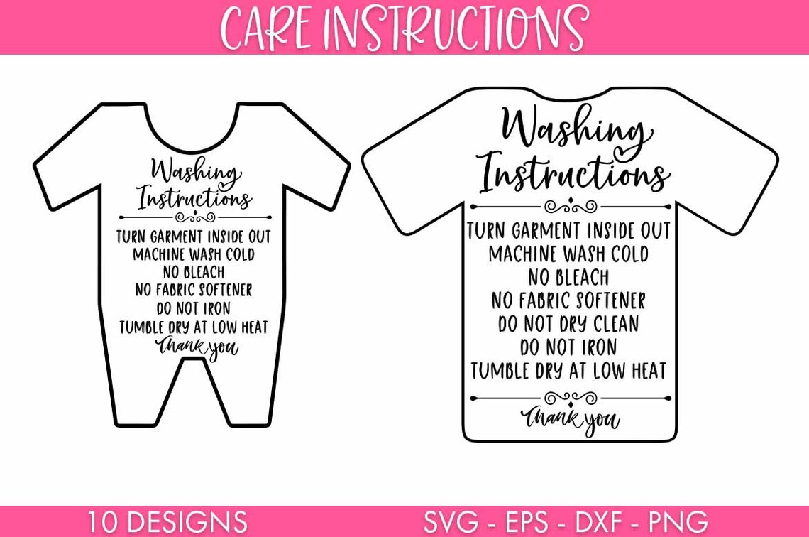 Care Instructions SVG Bundle, Care Instructions Svg, Tumbler ...