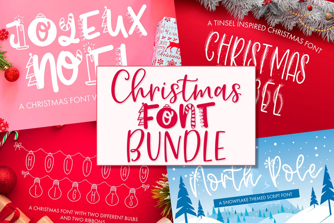 Christmas Font Bundle, Christmas Font, Christmas Alphabet, Christmas ...