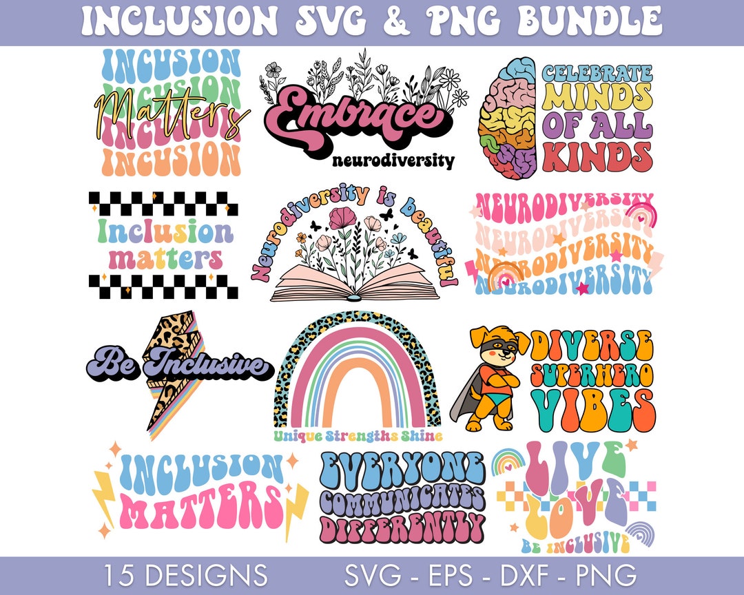 Inclusion Svg Bundle, Inclusion Png, Be Inclusive Svg, Autism Svg ...