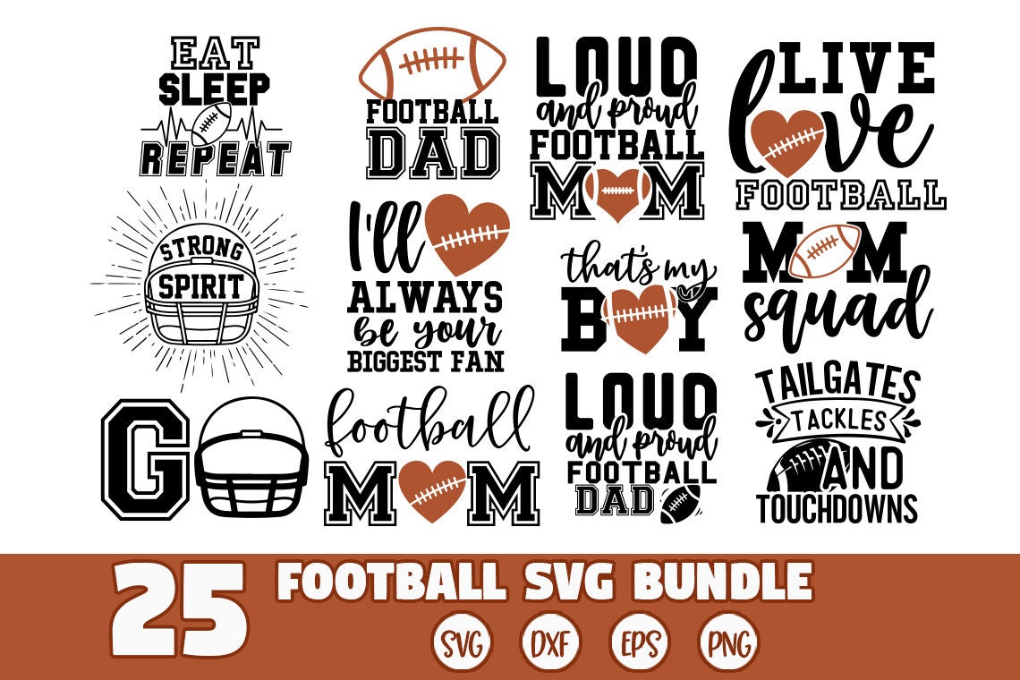 Football SVG Bundle Football Quotes Svg Football Svg Svg - Etsy