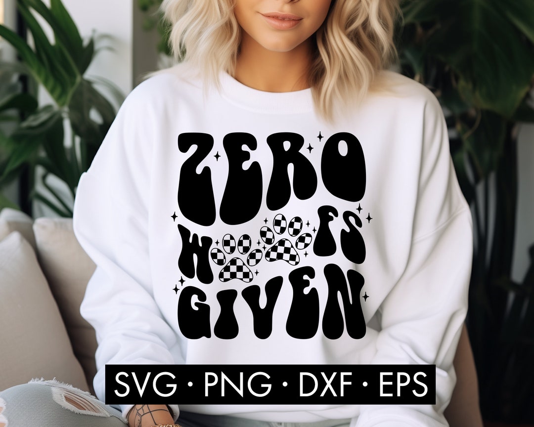 Zero Woffs Given SVG, Dog Paw Svg, Checkered Dog Svg, Dog Mom Svg, Dog ...