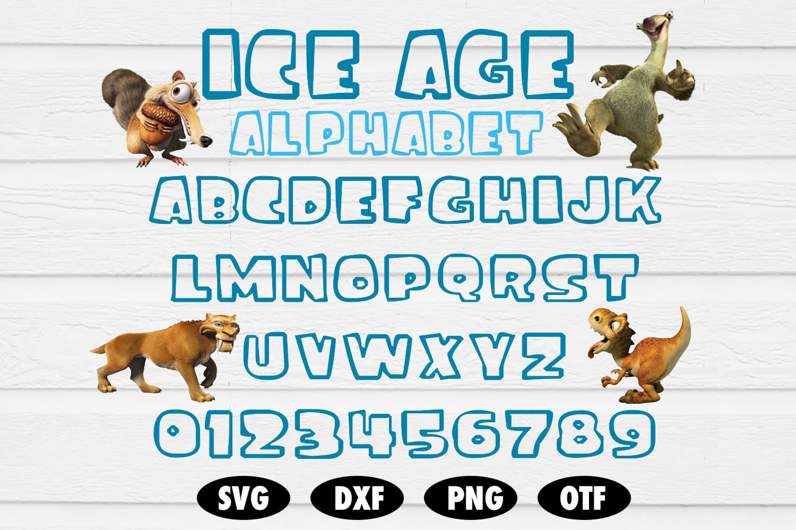 Ice Age Font svg Ice Age letters svg Ice Age alphabet svg | Etsy