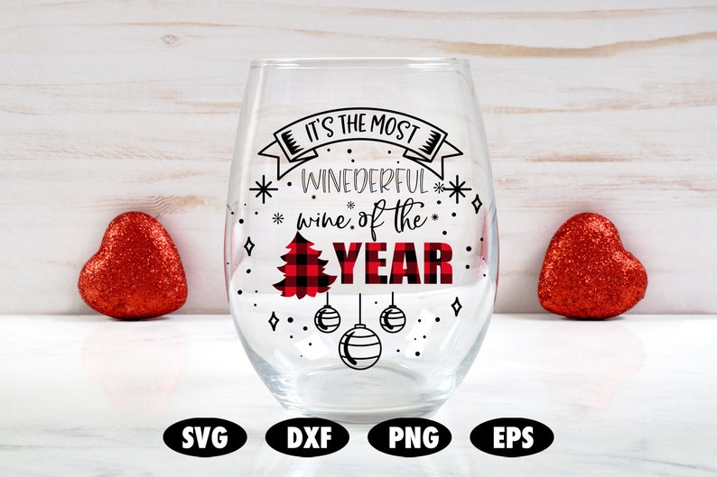 Christmas Wine Glass Svg Bundle Png Bundle Christmas Wine Etsy