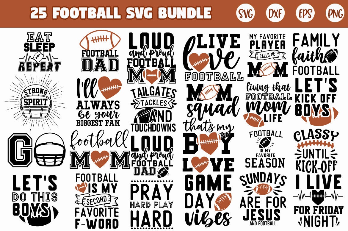 Football SVG Bundle Football Quotes Svg Football Svg Svg - Etsy