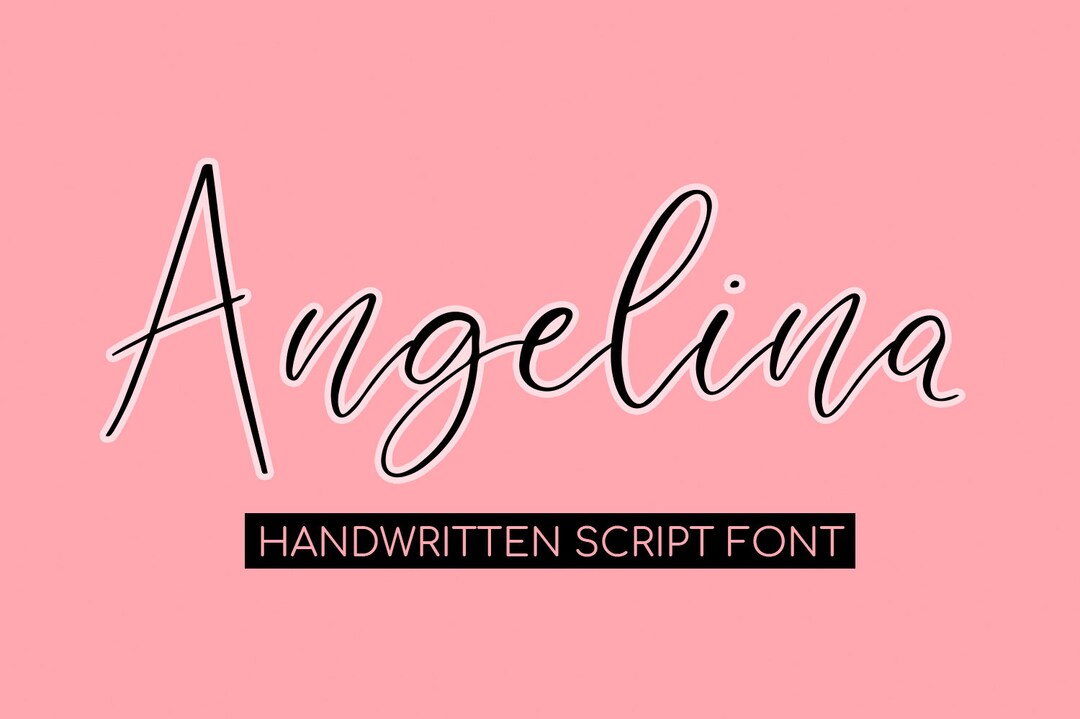 Angelina Font, Wedding Font, Script Font, Calligraphy Font, Cricut Font ...