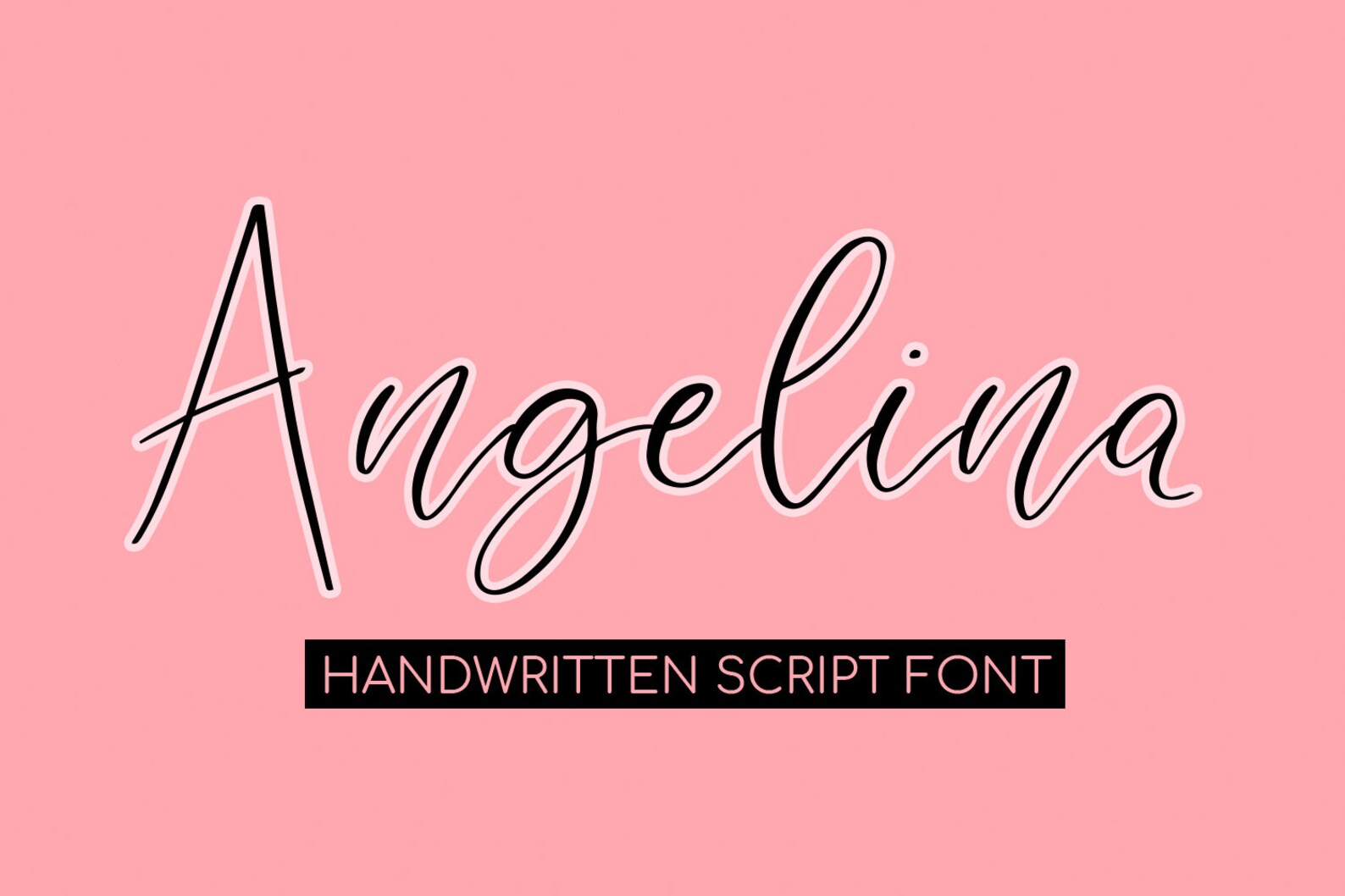 Angelina Font Wedding Font Script Font Calligraphy Font | Etsy