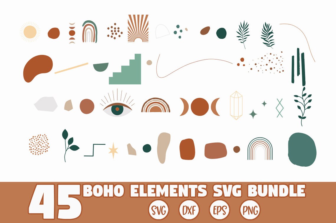 Bohemian Shapes Svg Bundle Bohemian Elements Svg Boho Svg - Etsy