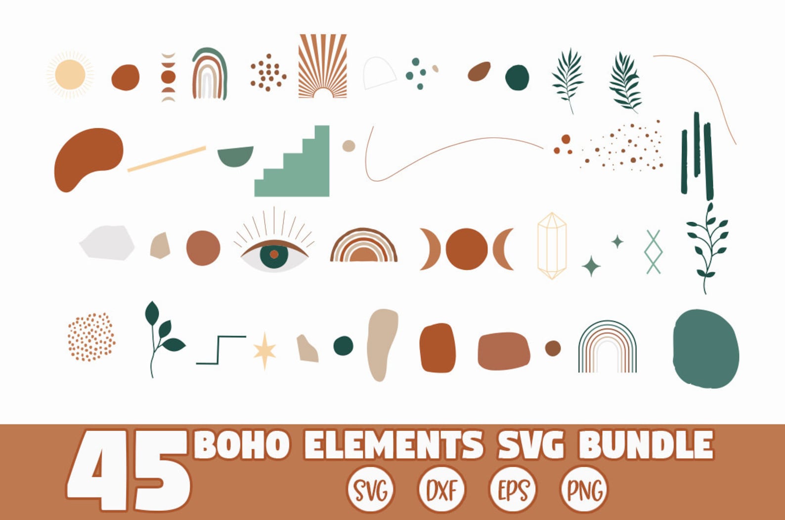 Bohemian Shapes Svg Bundle Bohemian Elements Svg Boho Svg - Etsy Australia