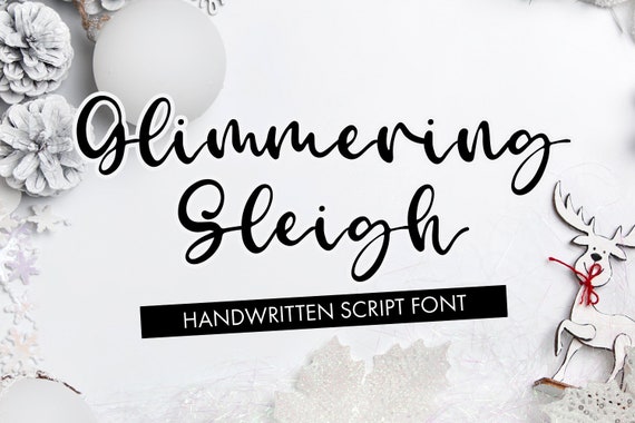 Glimmering Sleigh Font Calligraphy Font Script Font Modern | Etsy