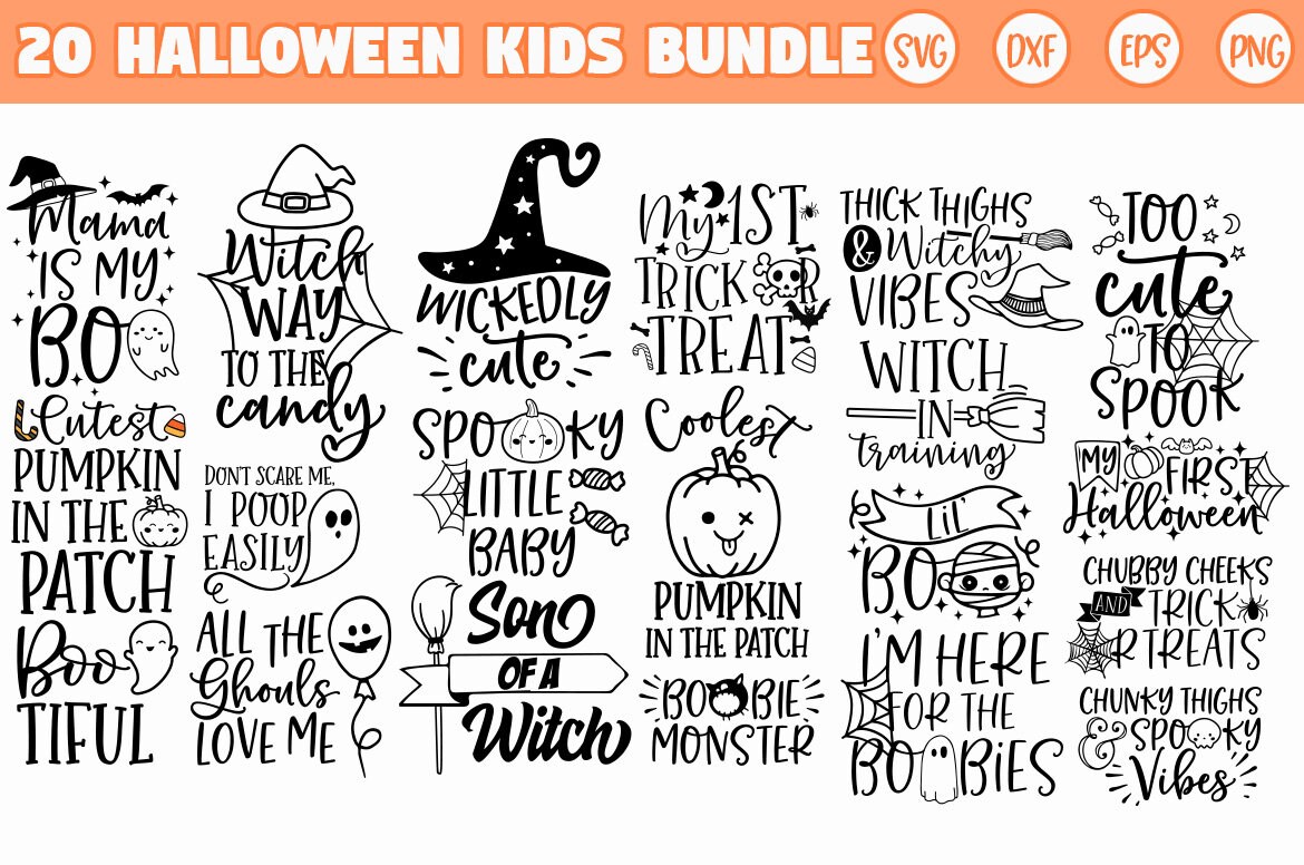 Halloween Kids SVG Bundle, Halloween Baby SVG, Halloween Bundle Svg ...
