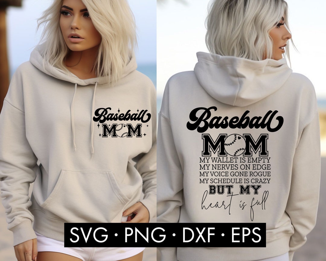 Baseball Mom SVG, My Wallet is Empty Svg, Baseball SVG, Front and Back ...