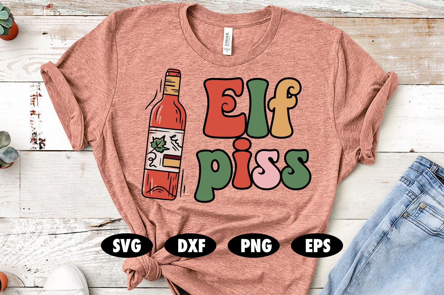 Retro Christmas Wine Svg Bundlepng Bundle Christmas Wine Etsy