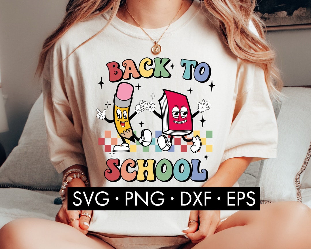 Back to School SVG, Retro School SVG, School Sublimation, Cartoon ...