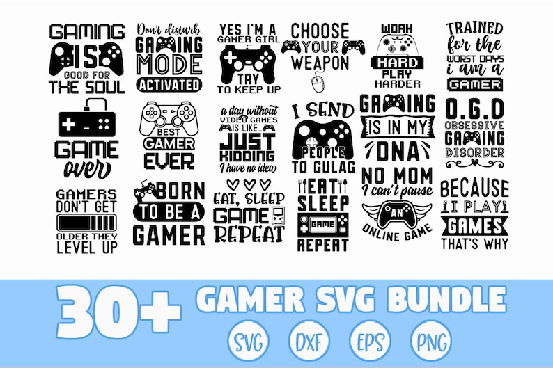 Gamer Svg Bundle Gaming Svg Bundle Gamer Svg Gaming Svg | Etsy