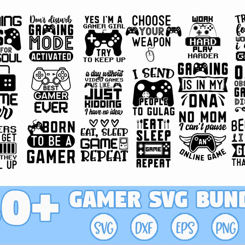 Gamer Svg - Etsy