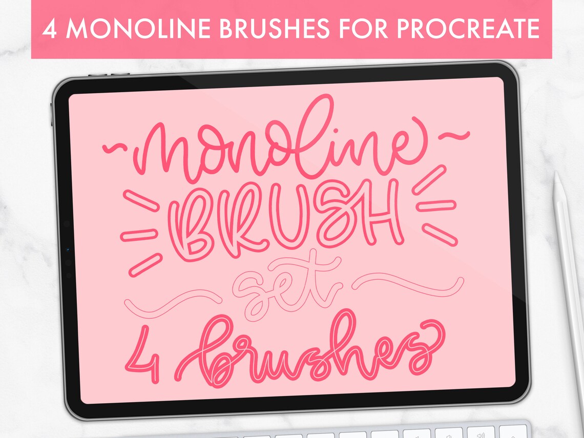 Procreate Monoline Brush Set Monoline Brush Outline Brush - Etsy UK