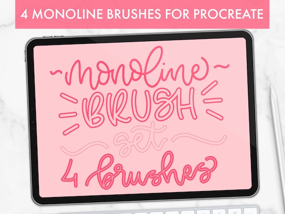 Procreate Monoline Brush Set Monoline Brush Outline Brush | Etsy UK