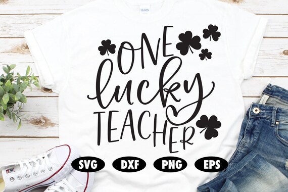 One Lucky Teacher Svg Teacher Svg St Patricks Day Svg | Etsy
