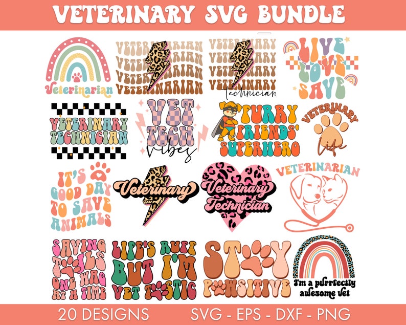 Veterinary SVG Bundle, Veterinarian SVG, Veterinary Technician Svg ...