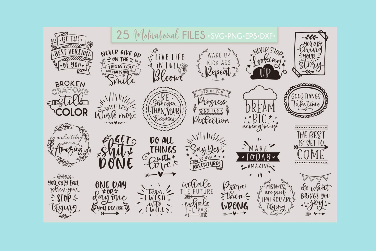 Motivational Quotes Bundle Svg Motivational Bundle Bundle | Etsy