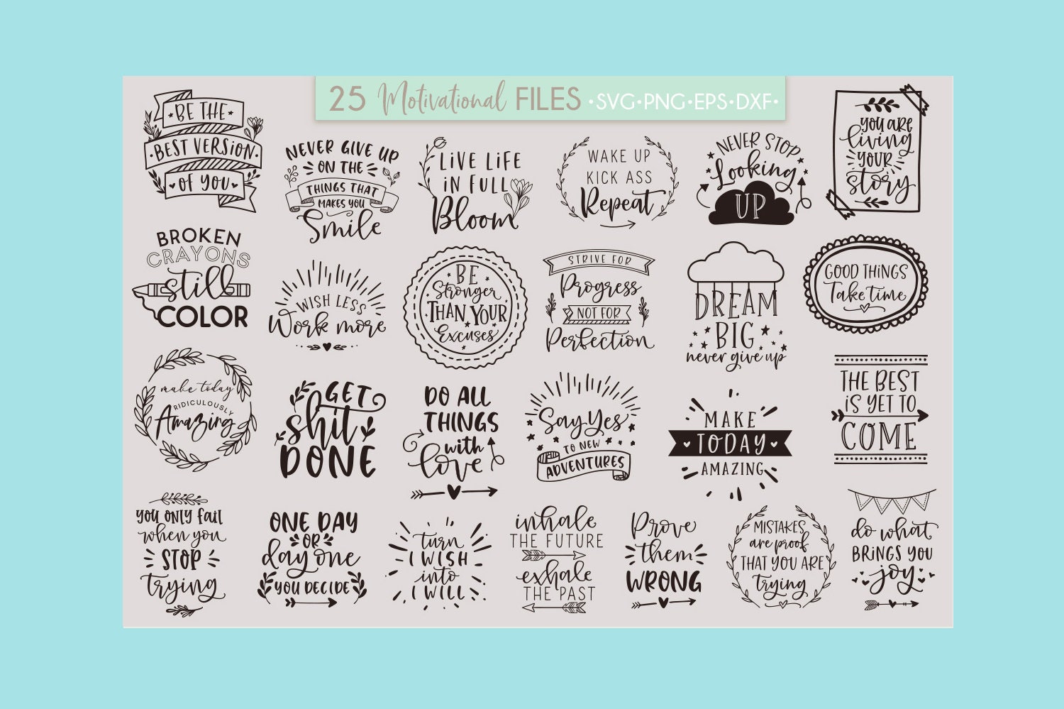 Motivational Quotes Bundle Svg, Motivational Bundle, Bundle Svg, Funny ...