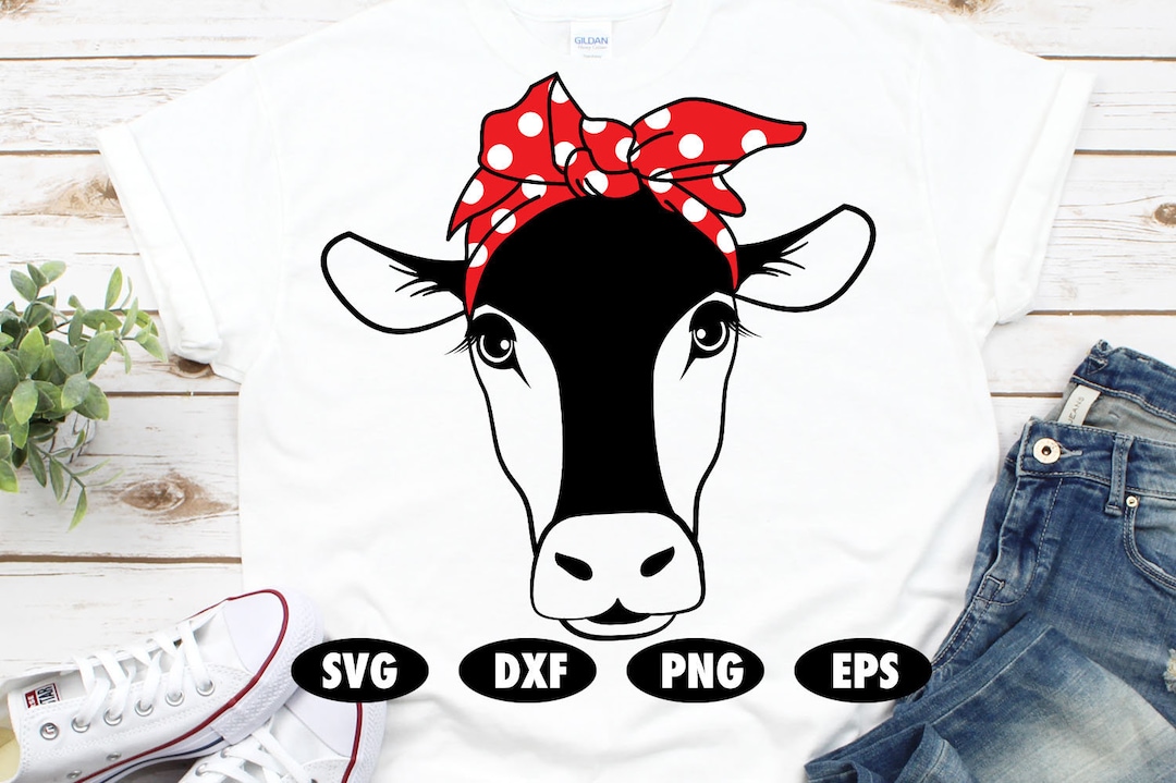 Heifer Bandana Svg, Cow Bandana Svg, Cow Svg, Heifer Svg, Cute Animal ...