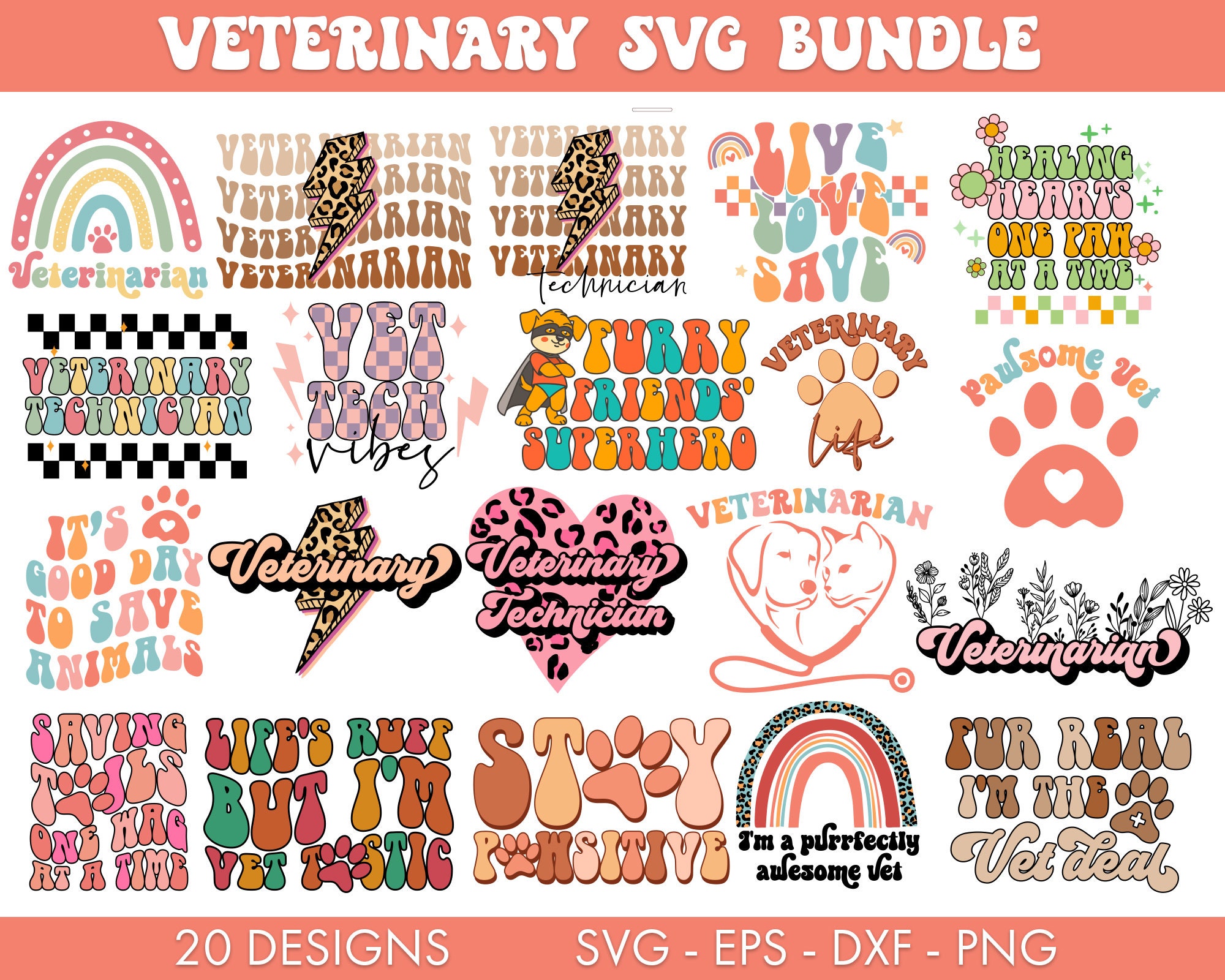 Veterinary SVG Bundle, Veterinarian SVG, Veterinary Technician Svg ...