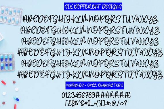 Paper, Party & Kids Stethoscope font Doodle font Nurse Fuel Font Fun ...
