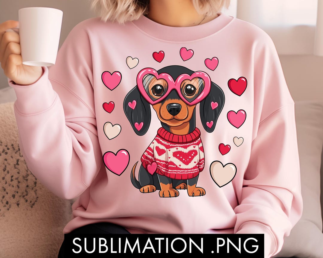 Dachshund Valentine Png, Dachshund Png, Coquette Dog Valentine Png ...