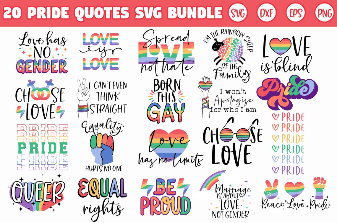 Pride SVG Bundle Lqbtq SVG Bundle LGBTQ Svg Gay Svg Pride - Etsy