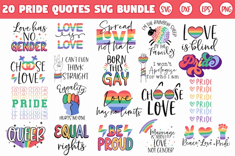 Pride SVG Bundle Lqbtq SVG Bundle LGBTQ Svg Gay Svg Pride - Etsy UK