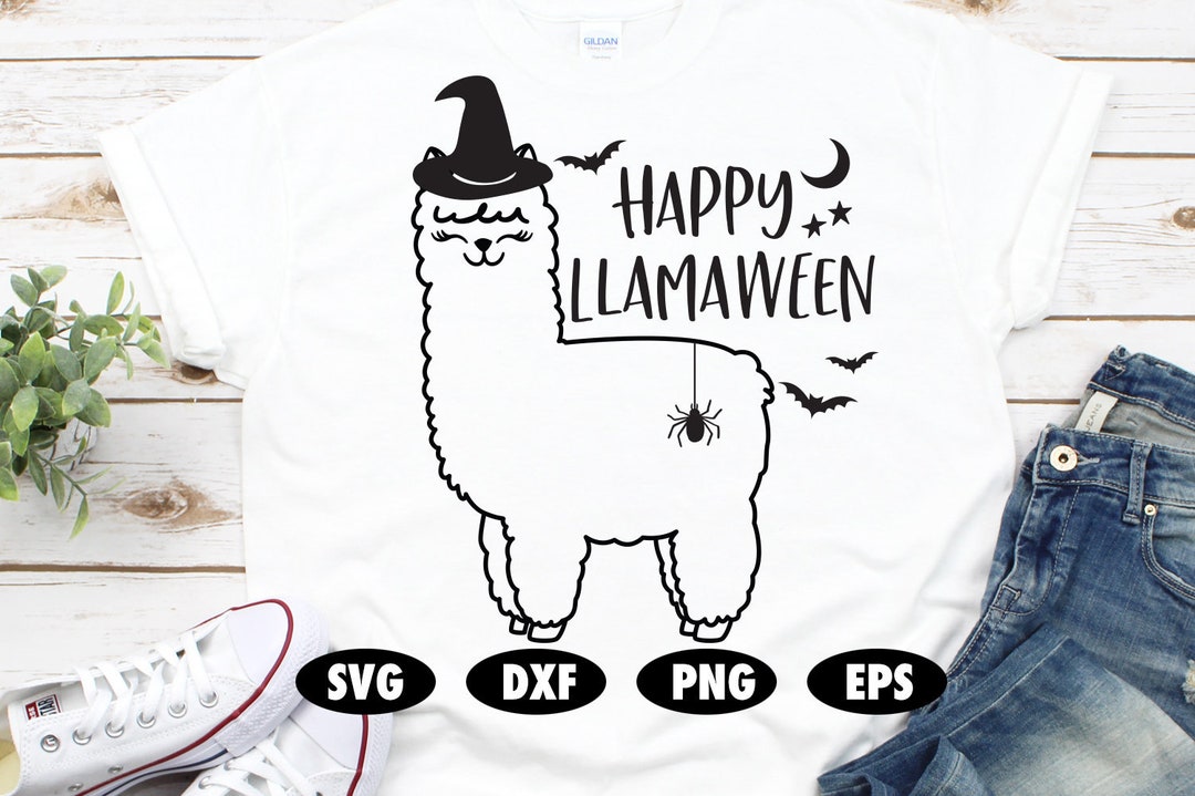Happy Llamaween Svg, Llama Svg, Funny Svg, Halloween Svg, Wine Svg ...
