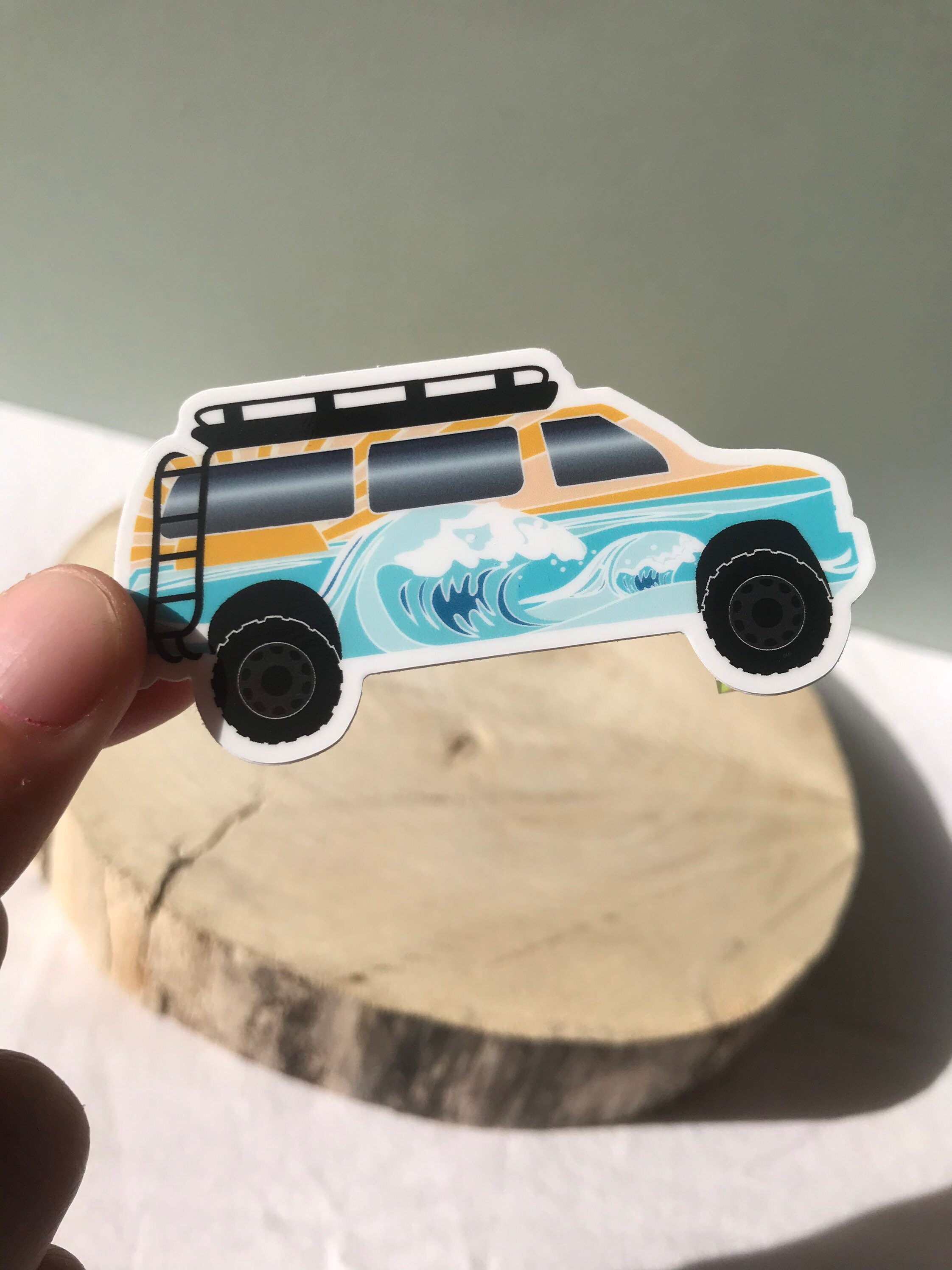 Beach Van Vinyl Sticker / Adventure Van Series / Durable Weatherproof ...