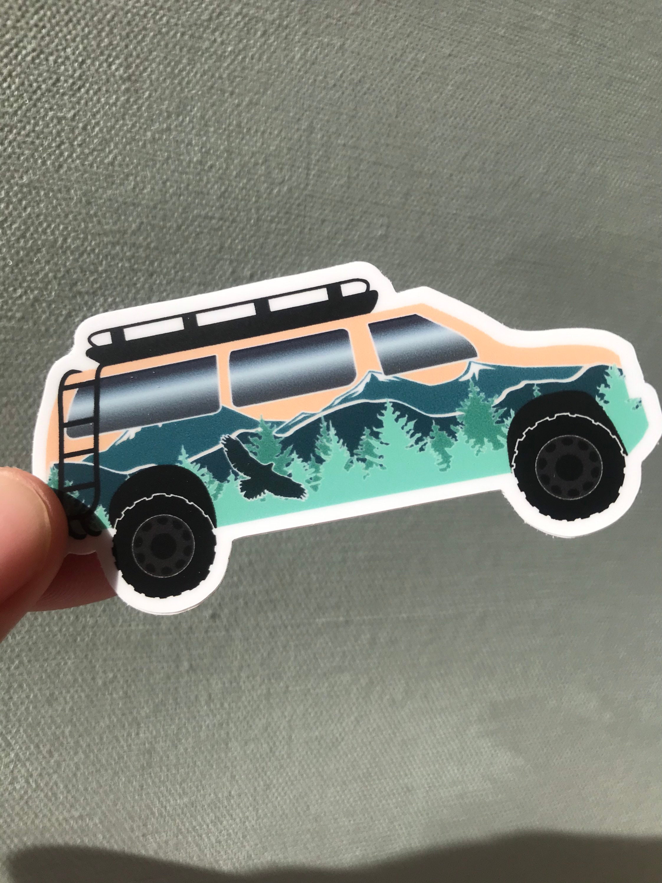 Mountain Van Vinyl Sticker / Adventure Van Series / Durable ...