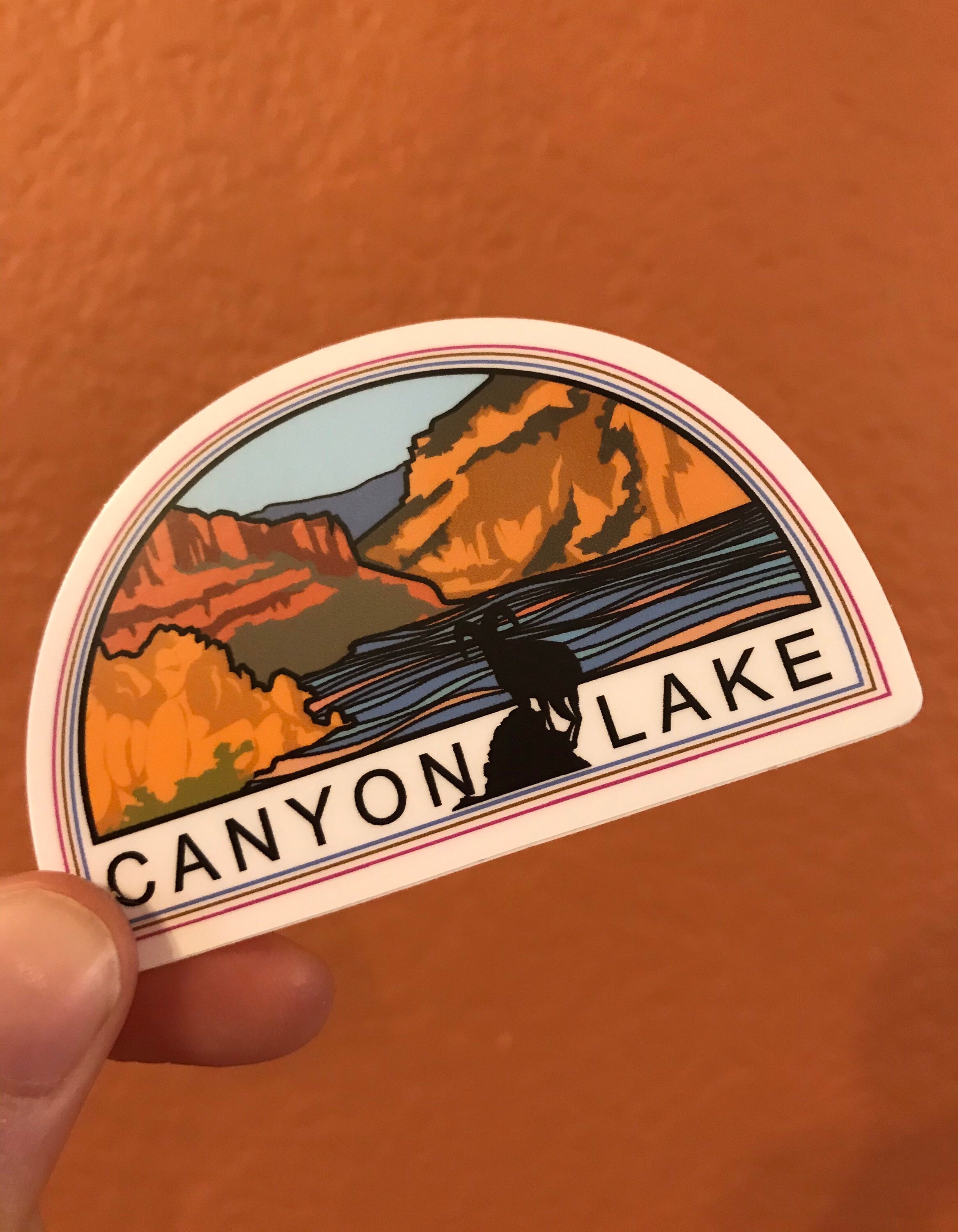 Canyon Lake Sticker / Arizona Lakes Series Vinyl Stickers / Durable ...