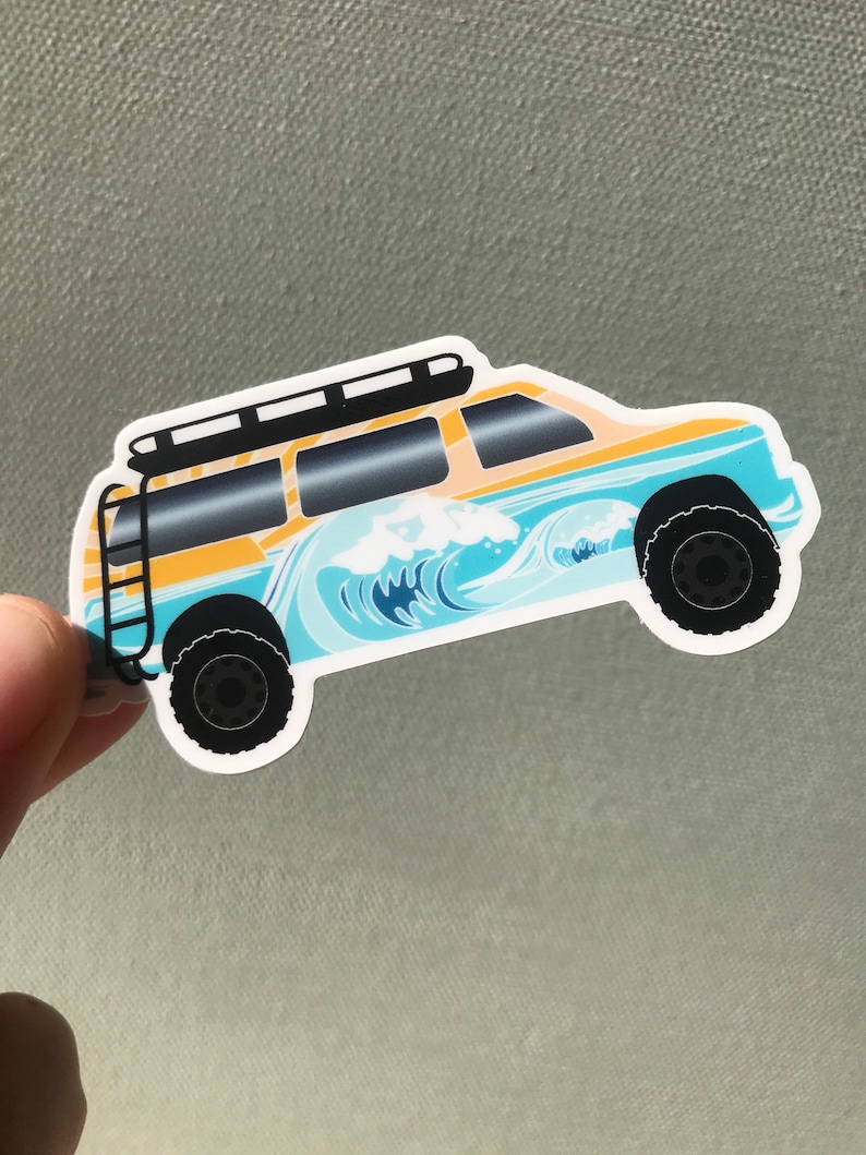 Beach Van Vinyl Sticker / Adventure Van Series / Durable Weatherproof ...