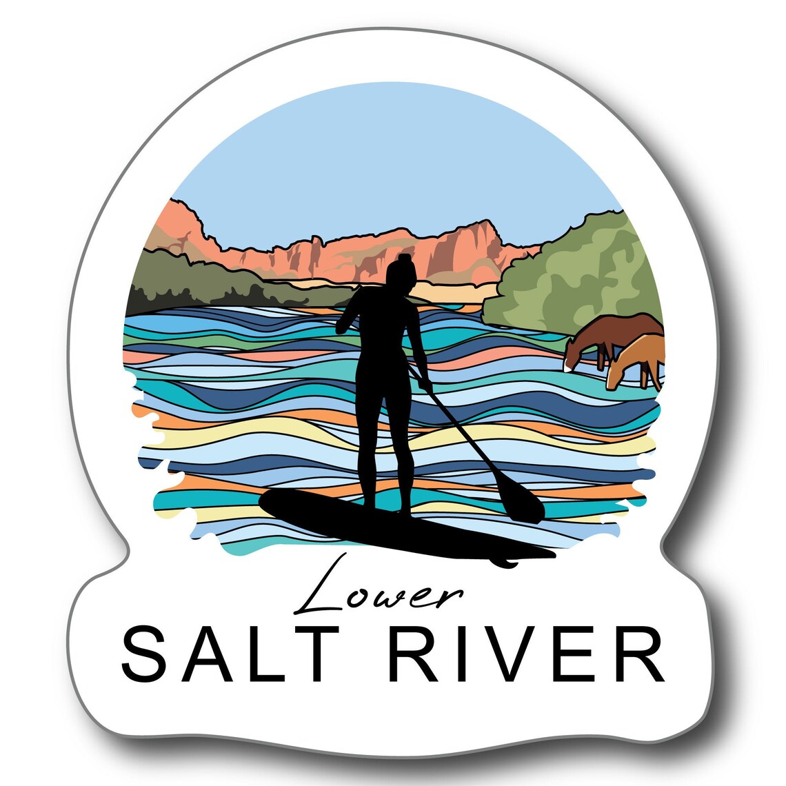 Salt River Stickers / Paddleboard Float / Weatherproof Vinyl - Etsy