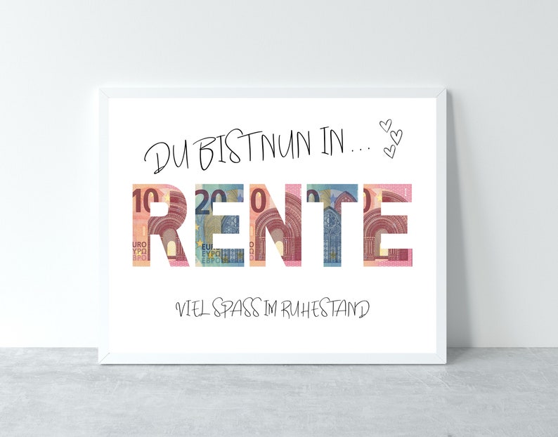 Geldgeschenk Rente, Rente Geschenk Mann Frau, Geschenkverpackung ...