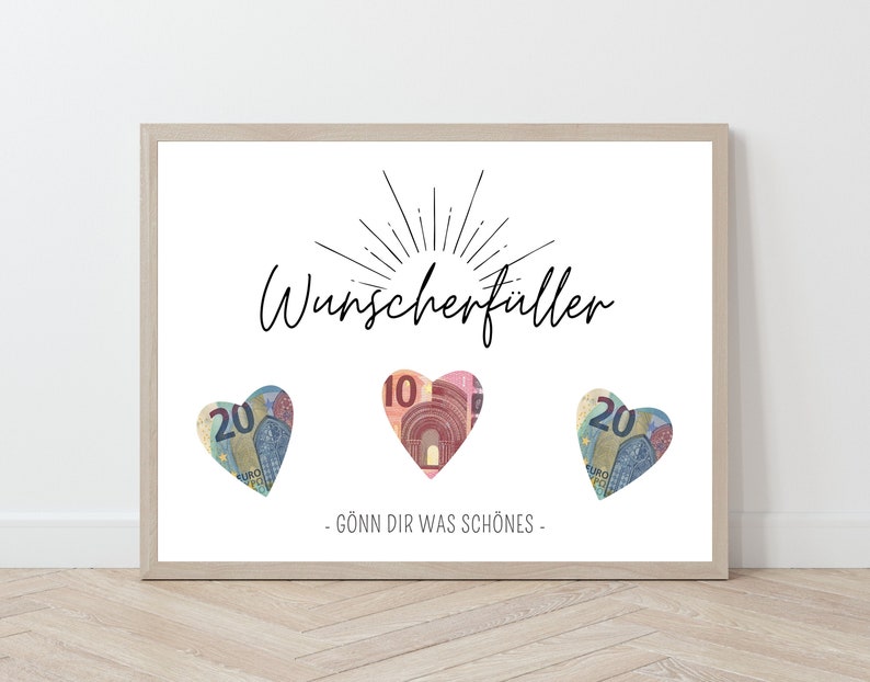 Wunscherfüller Geldgeschenk Geburtstag Poster Vorlage Geld - Etsy