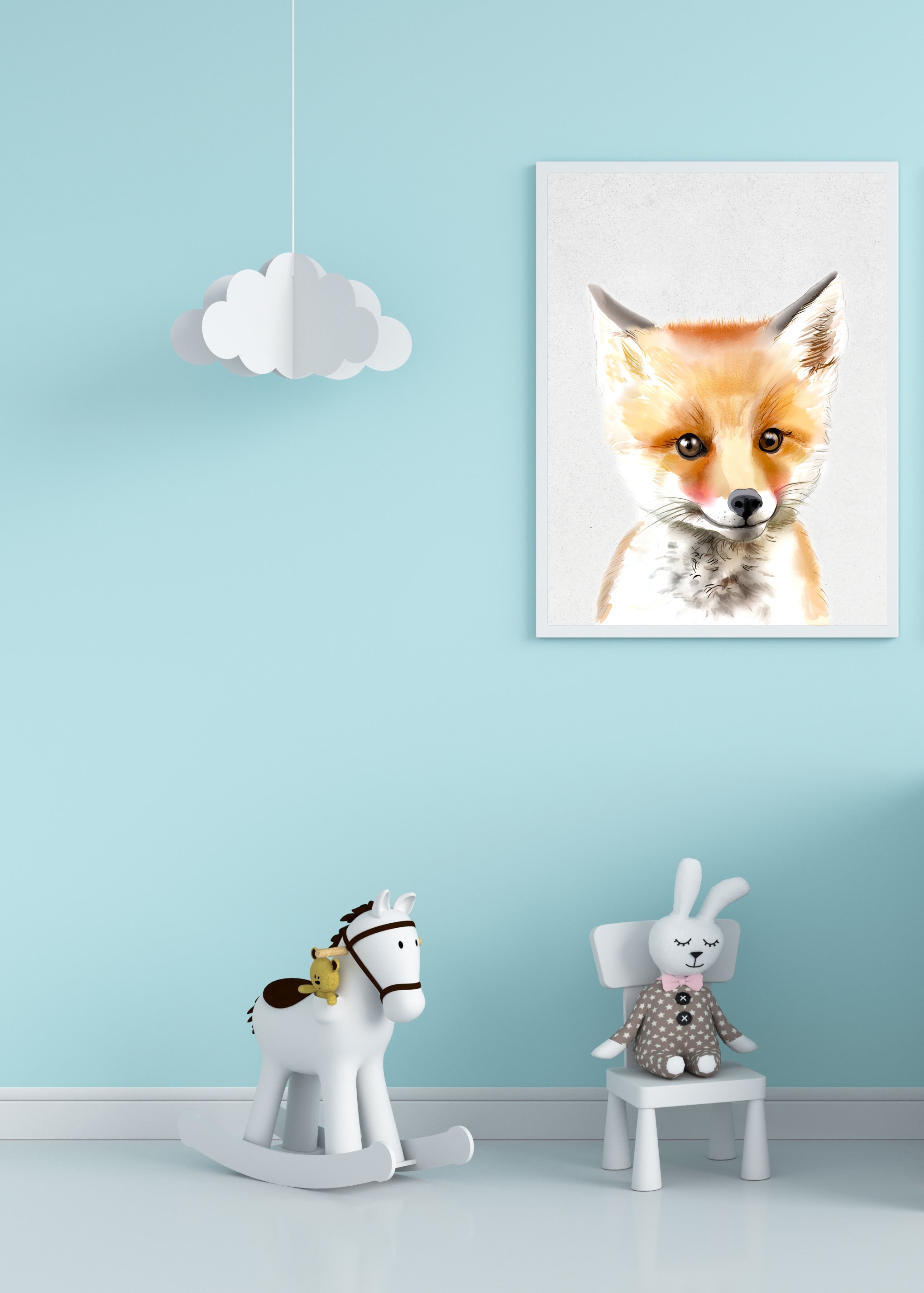 Fuchs Aquarell Tierkinder Wasserfarbe Wald Tierbaby gemalt - Etsy España