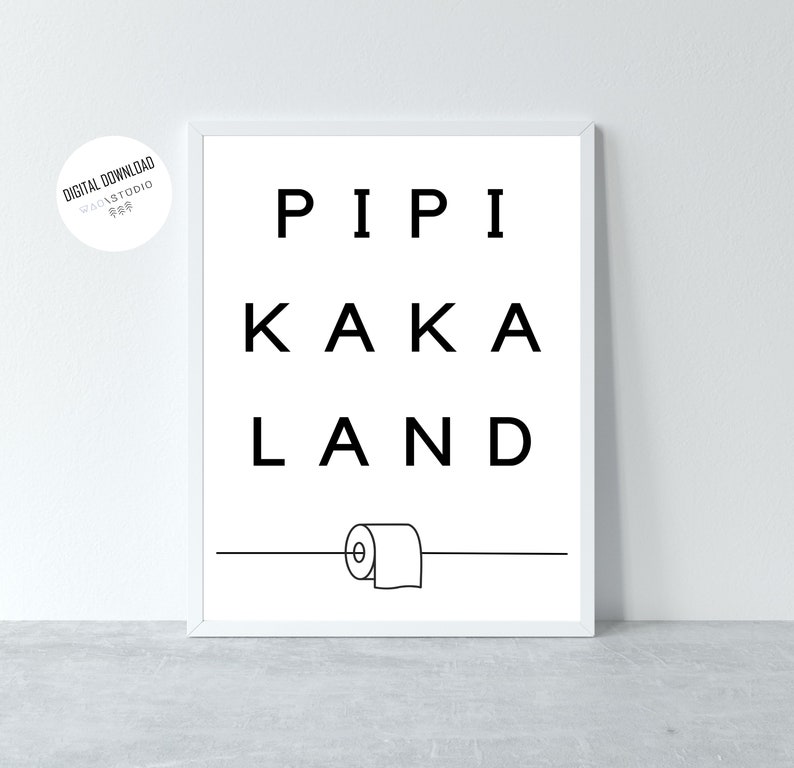 Pipi Kaka Land Druck, Badezimmer Poster, Digitaler Download ...