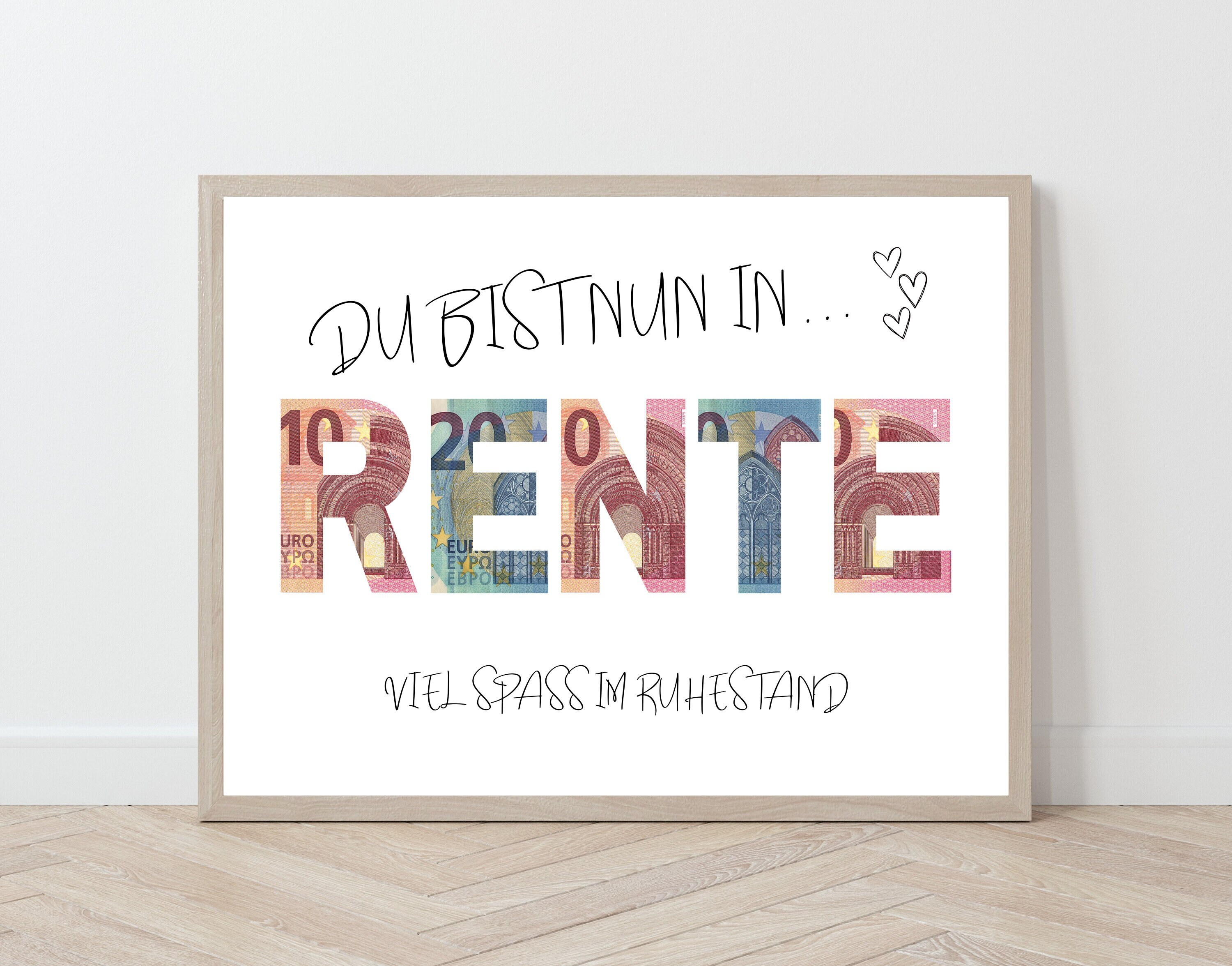 Geldgeschenk Rente, Rente Geschenk Mann Frau, Geschenkverpackung ...