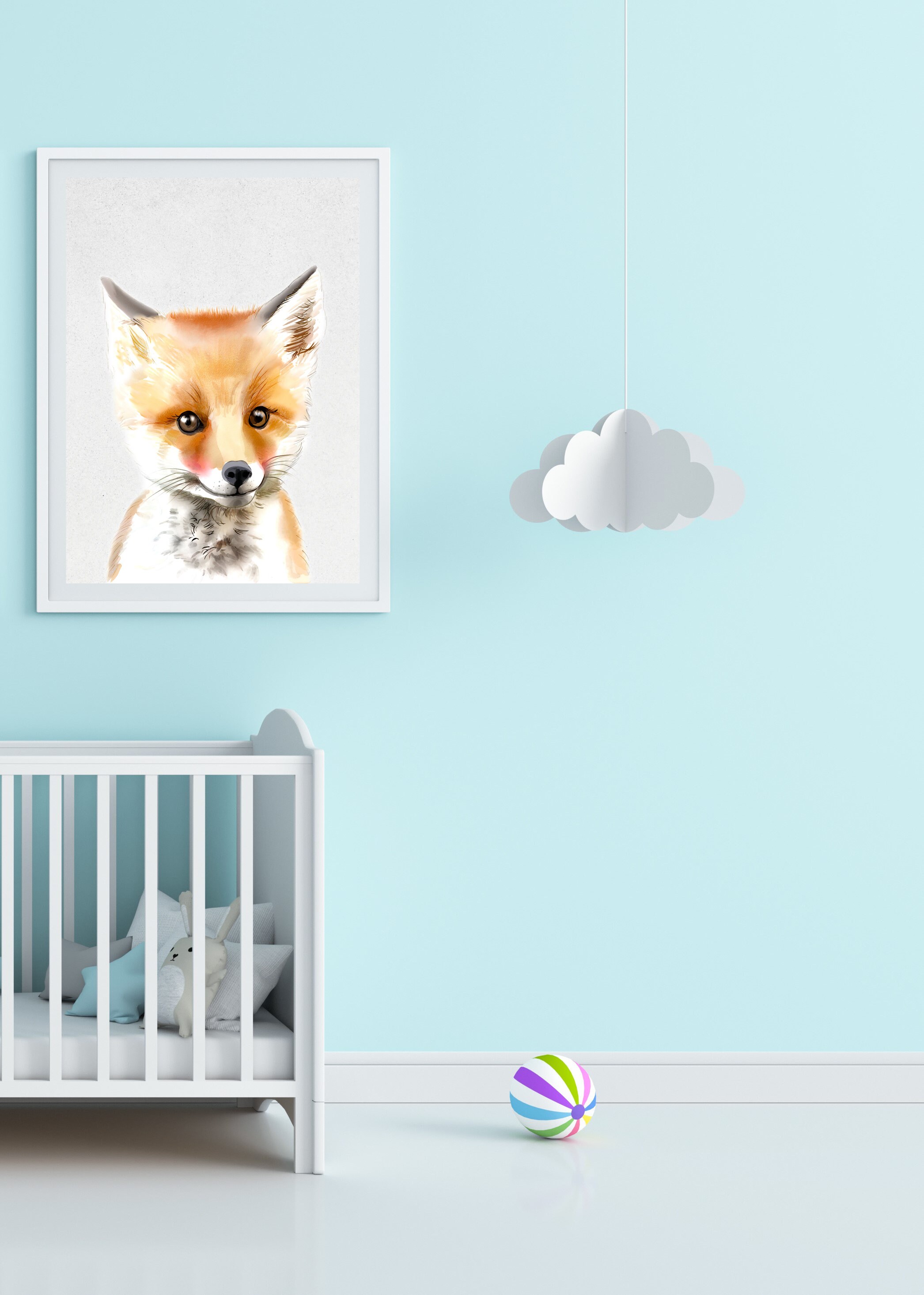 Fuchs Aquarell Tierkinder Wasserfarbe Wald Tierbaby gemalt - Etsy España