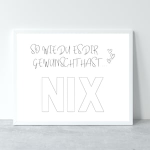 Du Wolltest Doch Nichts Geldgeschenk Poster, DIN A4, Nix ...