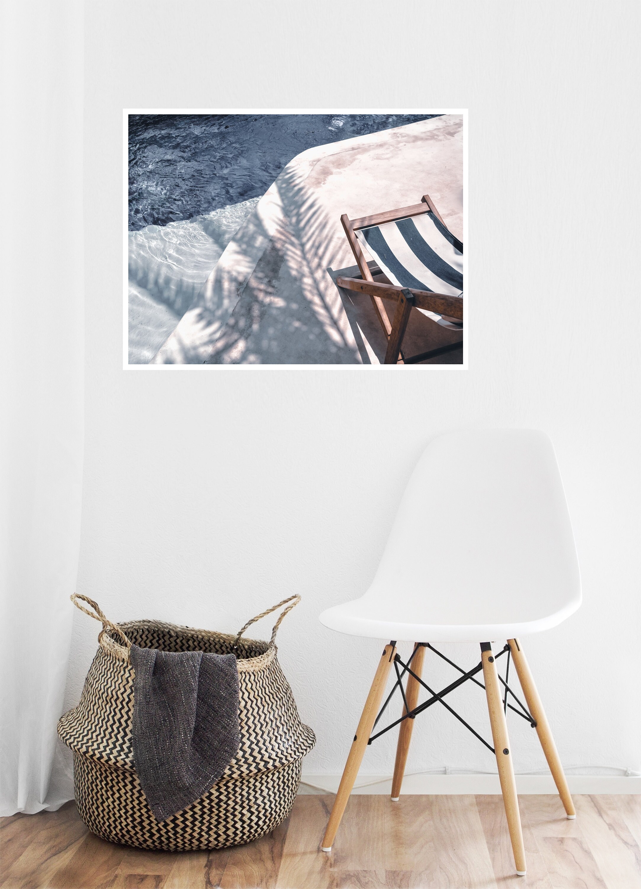 Swimming Pool Poster, Download, Pool Print Finca Palm Tree Wall Art ...