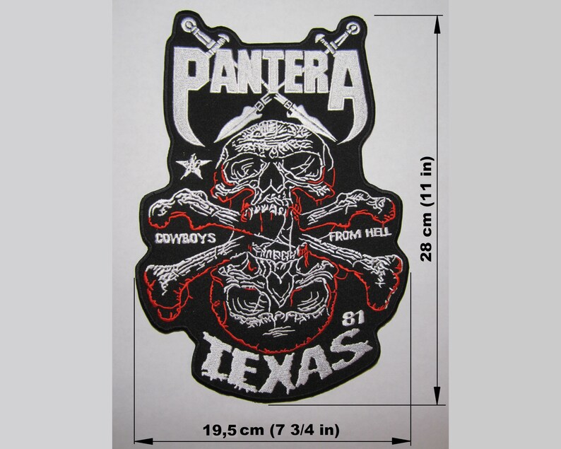 PANTERA back patch embroidered new | Etsy