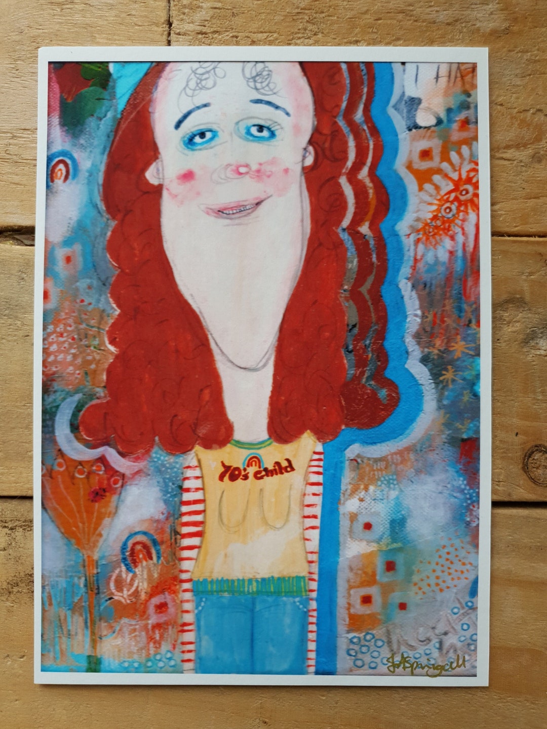 70s Child Art Print A5 A4 A3 Sizes Printed on 310 Gsm Archival Paper ...