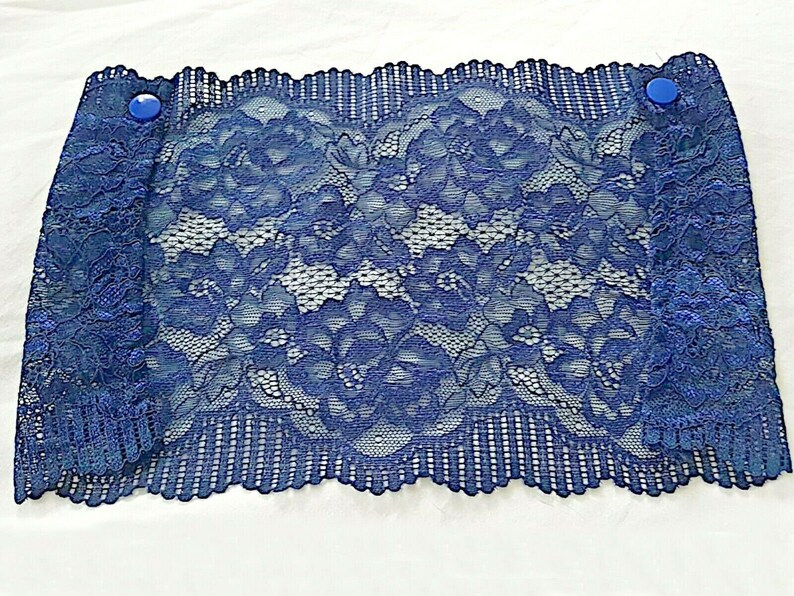 Modesty Panel Quality Stretch Lace Fabric Navy Blue. Small Medium Large ...