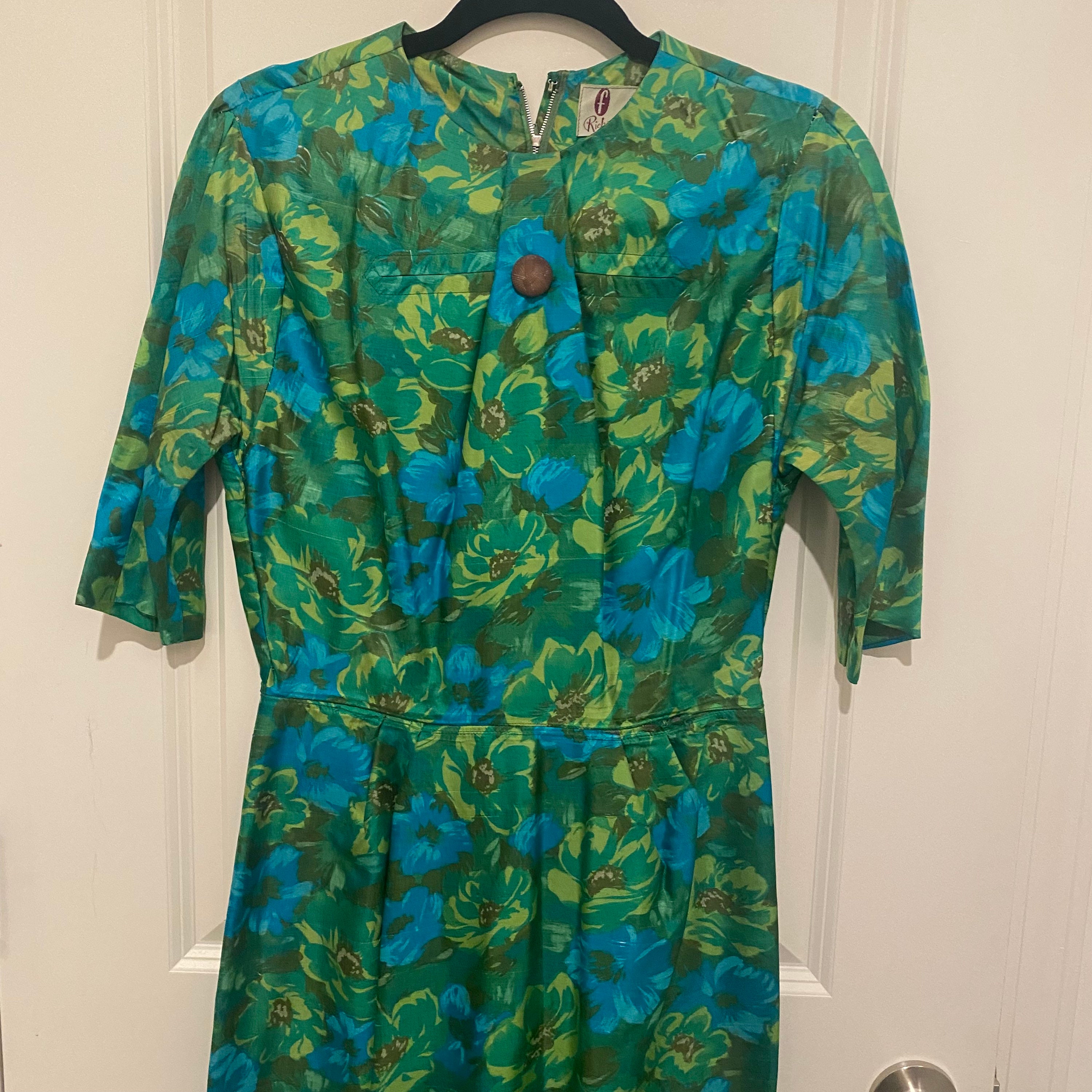 Richard Frontman 1960s Floral Dress - Etsy